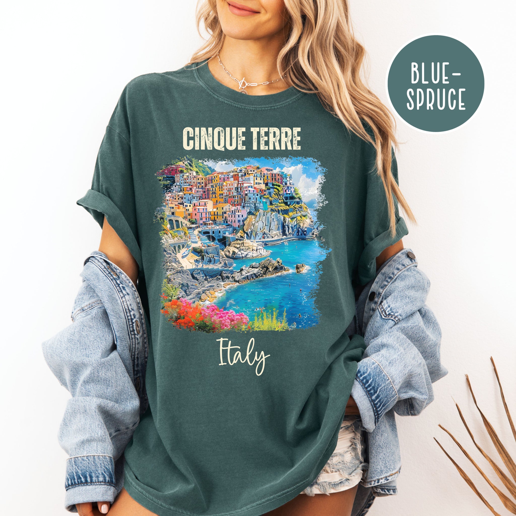 Cinque Terre Italian Beach Town Italy Lover Comfort Colors® Tee